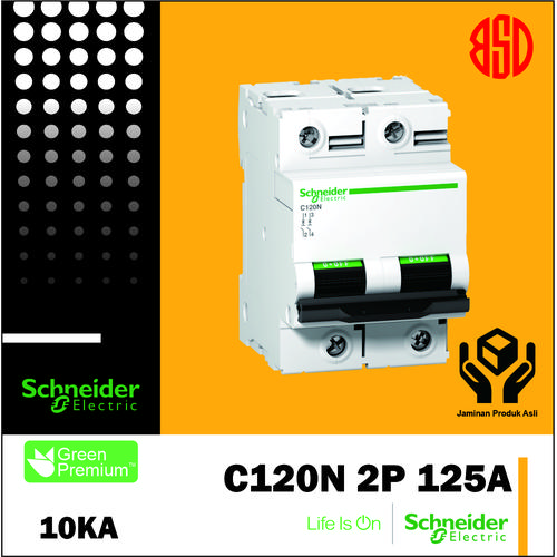 Jual MCB 2P 125A 2 PHASE 125 AMPERE 10KA SCHNEIDER C120N A9N18363 ORIGINAL - Jakarta Barat ...