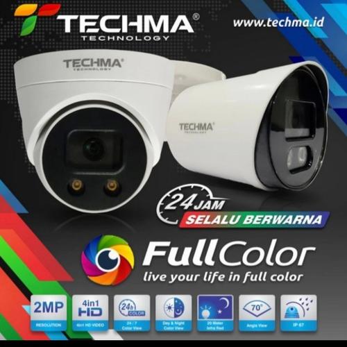 Jual KAMERA CCTV FULL COLOR TECHMA TCM-A1620FC 1080P/2MP HD OUTDOOR ...