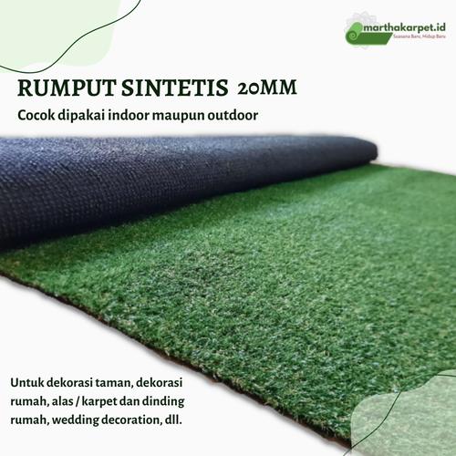 Promo Karpet Rumput Palsu, Rumput Sintetis 1x2M 20mm- Artificial Grass ...