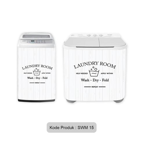 Promo Sticker Mesin Cuci 1 dan 2 Tabung Motif Laundry Minimalis - 1 ...