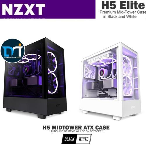 Promo NZXT H5 ELITE - Compact Tempered Glass Mid-Tower ATX Gaming Case ...