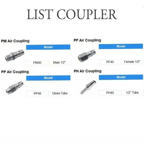 Jual COUPLER PM40 PF40 PH40 PP40 DRAT SAMBUNGAN SELANG ANGIN KOMPRESOR ...