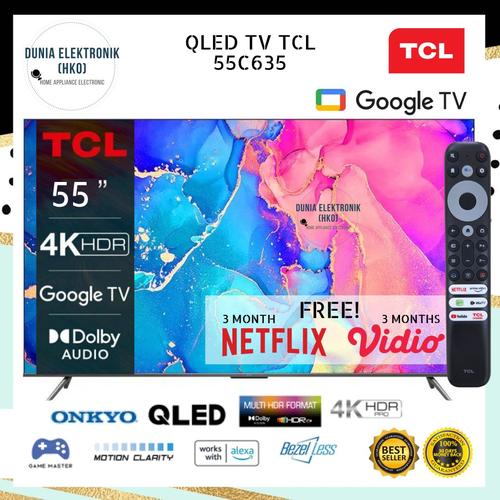 Promo QLED TV TCL 55C635 C635 GOOGLE TV 55 INCH 55" SMART TV 55 INCH 4K UHD - Full Payment Cicil ...