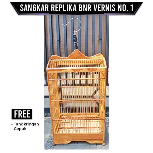 Jual Sangkar Kandang Replika BNR Vernis Ukuran No. 2 Bahan Kayu Jati ...