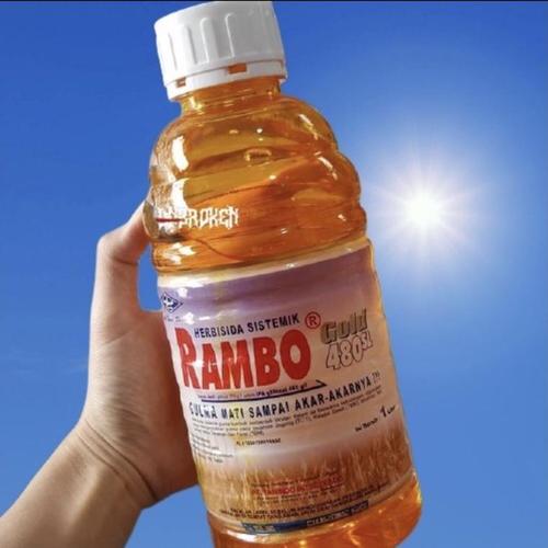Jual Rambo gold 480SL 1 liter herbisida obat pembasmi rumput Paling ...