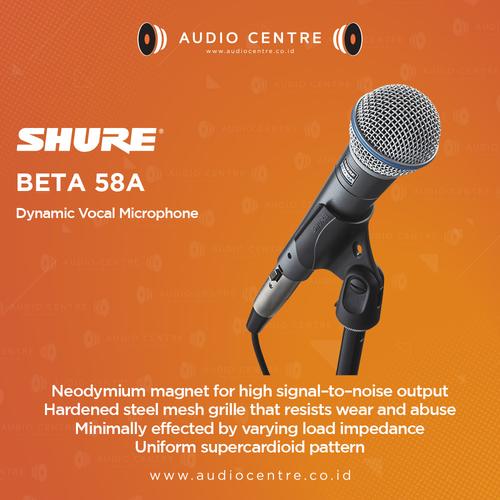 Promo Shure Beta 58A Beta58A Microphone Cable Cicil 0% 3x - Jakarta Barat - Audio Centre ...