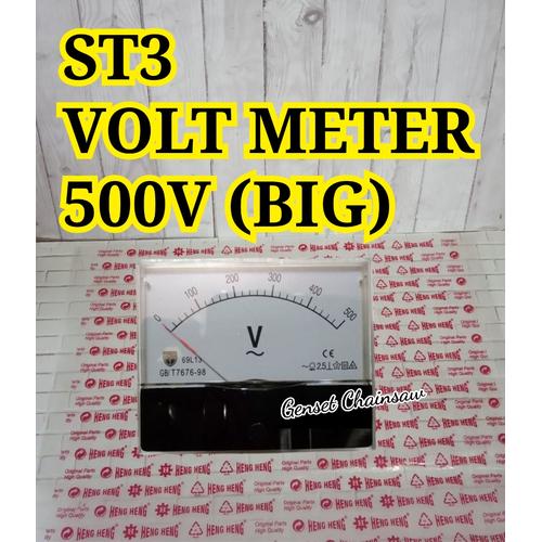 Jual Volt Meter ST3 Big Voltmeter Pengukur Tegangan 500V Genset 500 V ...
