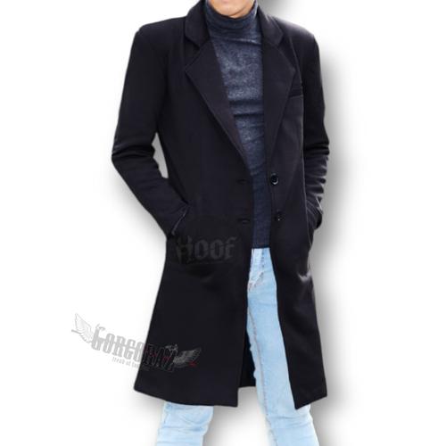 Jual jaket pria long coat pria murah model korea terbaru hitam dan abu ...