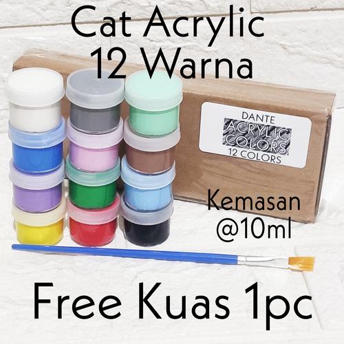 Jual Cat Acrylic Kanvas Lukis Dante Set - Acrylic 12Warna - Jakarta ...