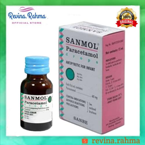 Jual Sanmol Drops 15ml Obat Turun Panas Baby, Demam, Sakit Gigi, Anti ...
