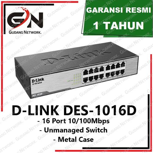 Jual D-LINK DES-1016D 16-port 10/100Mbps Unmanaged Switch 16 Port ...