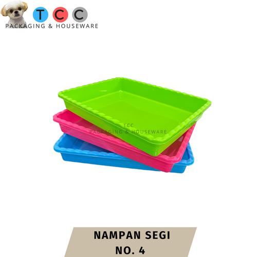 Jual Nampan Segi No.4 Plastik Besar Segi Plastik Tray Warna Baki Besar ...