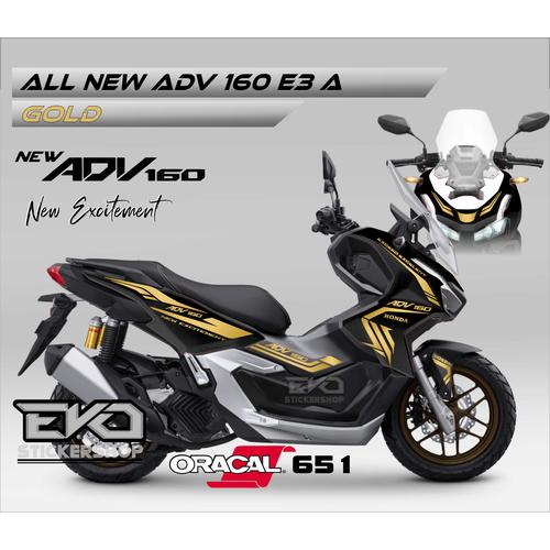 Jual Sticker ADV 160 HITAM cutting stiker adv 2022 E3 - GOLD - Kab ...
