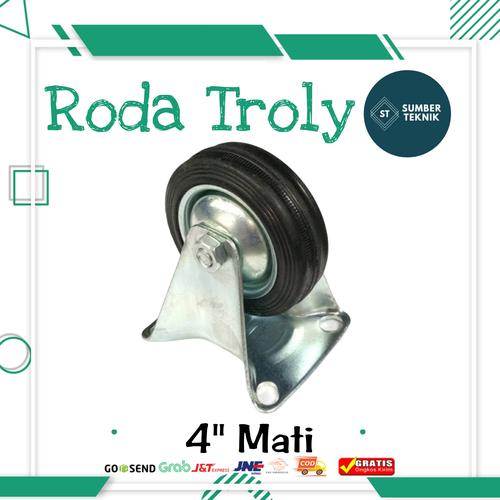 Jual Roda Gerobak Troli Troly Karet Mati 4 Inch / Roda Karet 4 Inch ...