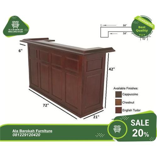 Jual meja pelayanan minimalis jati, meja office jati, meja resepsionis ...