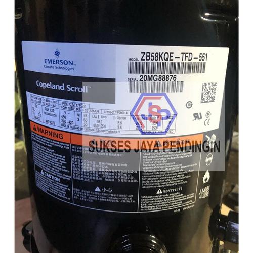 Jual Compressor Copeland ZB58KQE-TFD-551 / Kompresor ZB58KQE-TFD-551 - Jakarta Barat - Sukses ...
