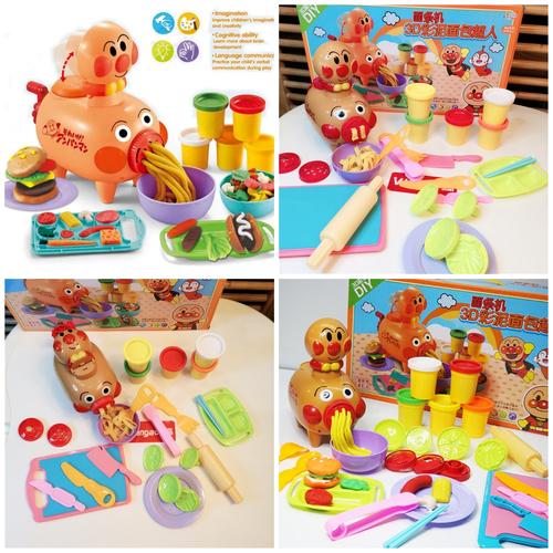 Jual Mainan Anak DIY Mesin Cetak Plastisin Playdoh ANPANMAN 3D Noodle ...