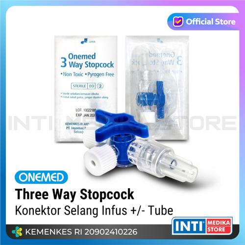 Jual ONEMED - Three Way Stopcock | Konektor Selang Infus 3 Arah - Tanpa ...