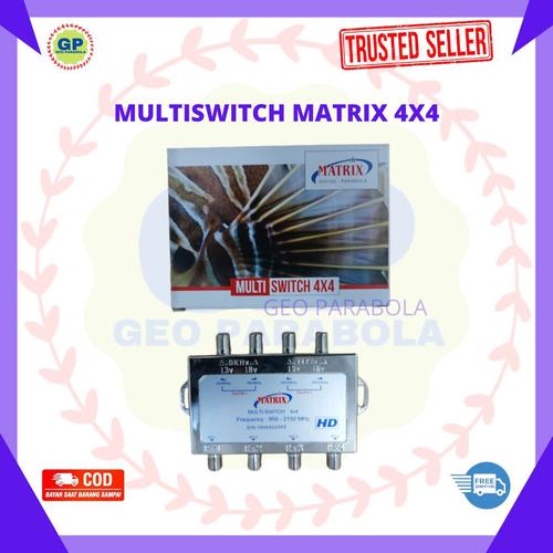 Jual Multiswitch Parabola Matrix 4x4 UNTUK 2 LNB Satelit 4 Receiver ...