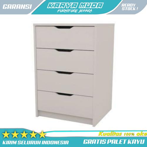 Jual Nakas Minimalis Lemari Baju Drawer Laci NL 6 Termurah - Putih ...