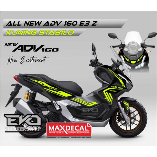 Jual Sticker HONDA ADV 160 HITAM cutting stiker STABILO E3 - HIJAU ...