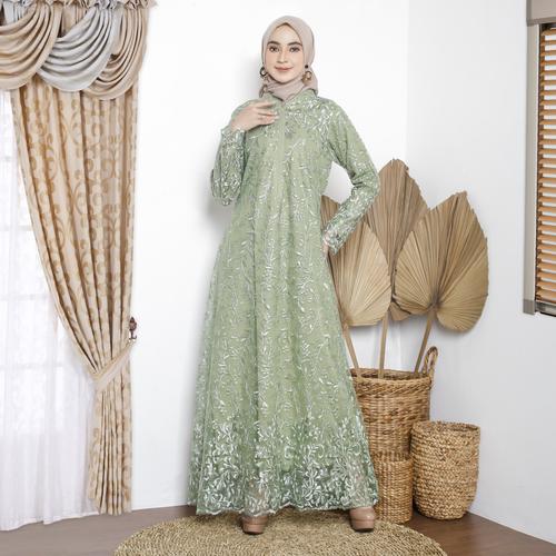 Jual Gamis Brukat Tile Keliling / Gamis Tile Busui / Gamis Muslim ...