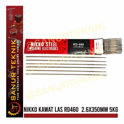 Jual NIKKO STEEL Welding Wire Kawat Las RD460 RD-460 2.6mm x 350mm (5KG ...