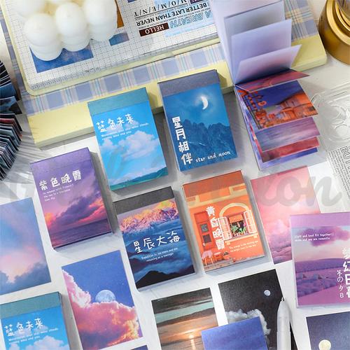 Jual 50 Pcs Sticker Aesthetic Sky Moon Stiker DIY Planner Scrapbook ...