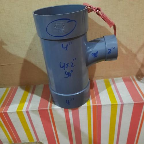 Jual Large Radius Tee 4" x 2"/ Tee Y 90 derajat PVC LANGGENG 4" x 2 ...