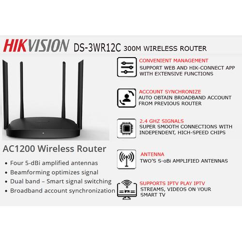 Jual ROUTER HIKVISION DS-3WR12C AC1200 Wireless Router - Jakarta Pusat ...