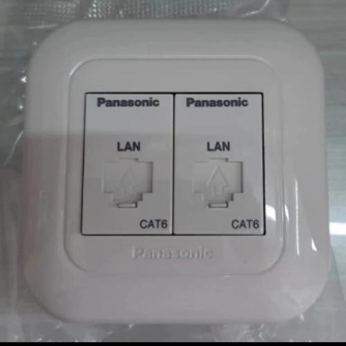 Jual soket data cat 6 cat 5e telpon tv cat5e cat6 panasonic - CAT 6 ...
