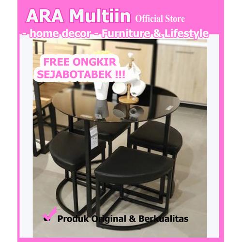 Jual INFORMA Zeus Set Meja Makan 4 Kursi Dan 1 Meja - Putih - Jakarta ...