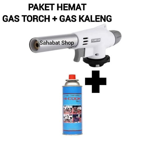 Jual PROMO GAS TORCH FLAME GUN + GAS KALENG HI COOK ORIGINAL PAKET ...
