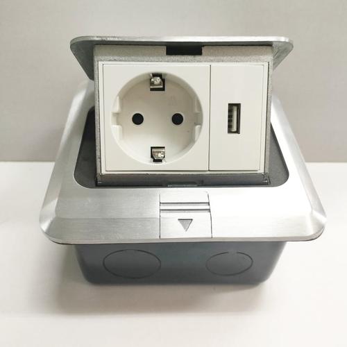 Jual STOP KONTAK LANTAI TANAM POP UP SOCKET ARDE + COLOKAN 2 PIN METAL ...