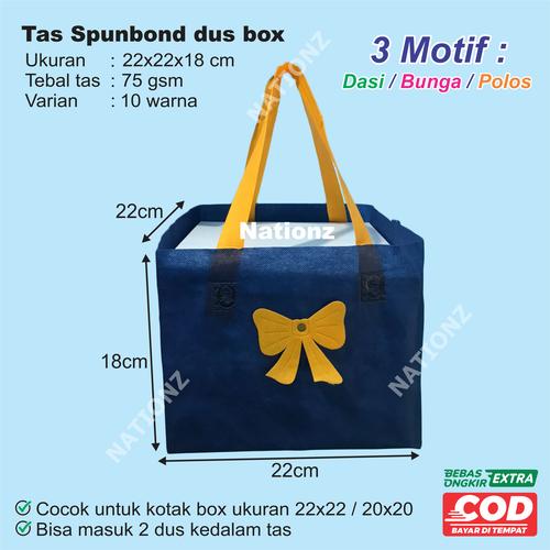 Jual SATUAN (eceran) Tas box 22x22 20x20 dus kotak nasi spunbond ...