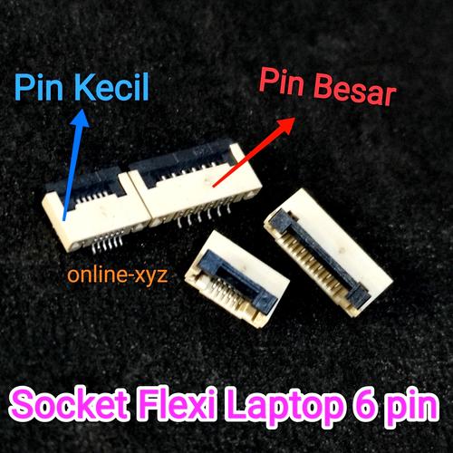 Jual Socket 6Pin penjepit flexible Switch Power Touchpad HP ACER DELL ...