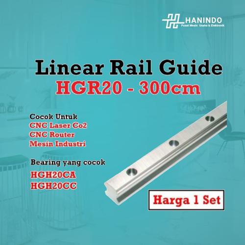 Jual Linear Rail Guide HGR20 20mm 300cm Rel Laser CO2 CNC Router - Kota ...