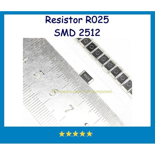 Jual 2512 SMD alloy resistor R025 0.025 ohm 25mR accuracy 1% rshunt ...