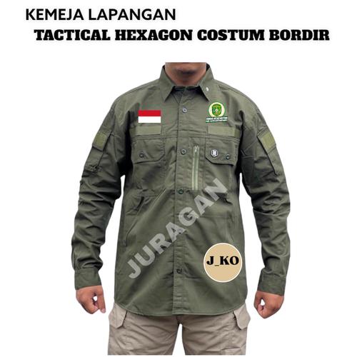 Jual BAJU KEMEJA TACTICAL LAPANGAN OUTDOOR HEXAGON COSTUM BORDIR - 1 ...