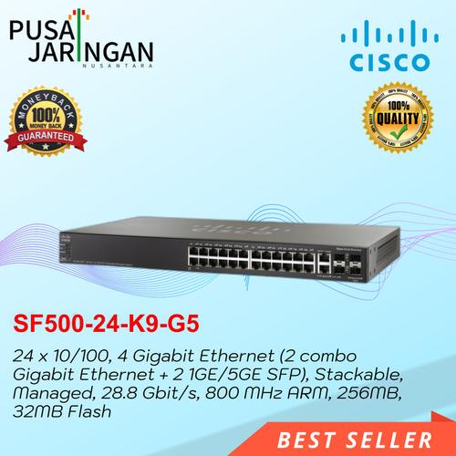 Jual CISCO SF500-24-K9-G5 Switch 24 ports 10/100Mbps 2x combo Gigabit ...