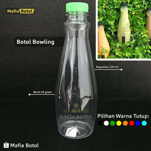 Jual botol minuman bowling 320 ml 1 ball isi 50 pcs botol minuman ...