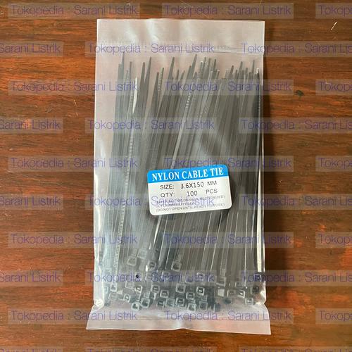 Jual Kabel Tie 3,6 x 15cm Cable Ties Nylon 3.6 x 150mm Hitam Putih - Hitam - Jakarta Pusat ...