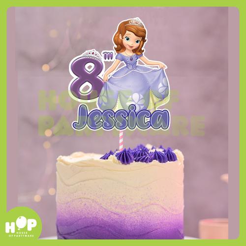 Jual Cake Topper SOFIA THE FIRST / CUSTOM NAMA UMUR / Hiasan Kue Ultah ...