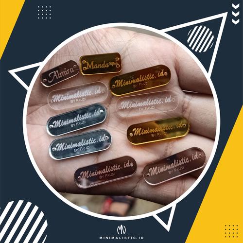 Jual Label Hijab Label Hijab Akrilik Label Akrilik - Bening, 1 x 3 cm ...