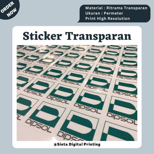 Jual Cetak Stiker Label Kemasan Produk Transparan Custom Desain dan ...
