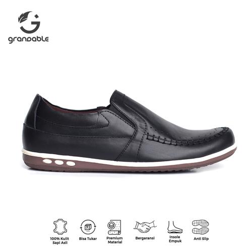 Jual GRANDABLE - Sepatu Slip On Kulit Pria Slop Semi Formal Kerja ...