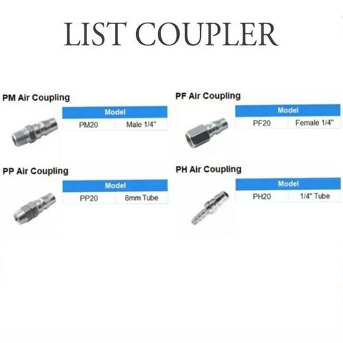 Jual COUPLER PM20 PF20 PH20 PP20 DRAT SAMBUNGAN SELANG ANGIN KOMPRESOR ...