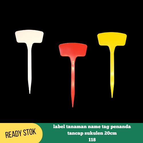 Jual label tanaman name tag penanda tancap stik kecil 20cm 118 - Putih ...