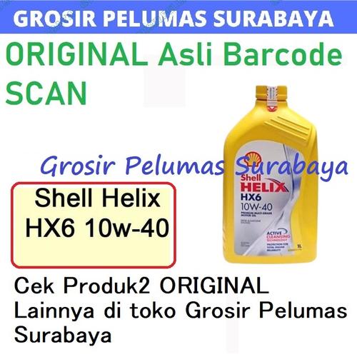 Jual Oli Original Barcode scan Shell Helix HX6 10W-40 SN Plus 1ltr ...