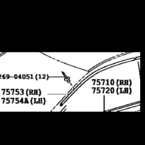 Jual MOULDING FRONT DOOR 75753-48010 75754-48010 ORI - Jakarta Pusat ...
